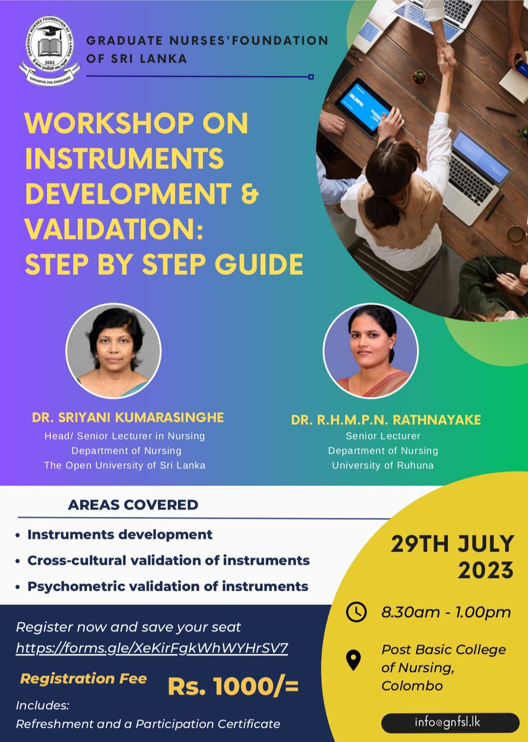 Workshop on Instruments Development and Validation – Graduate Nurses ...
